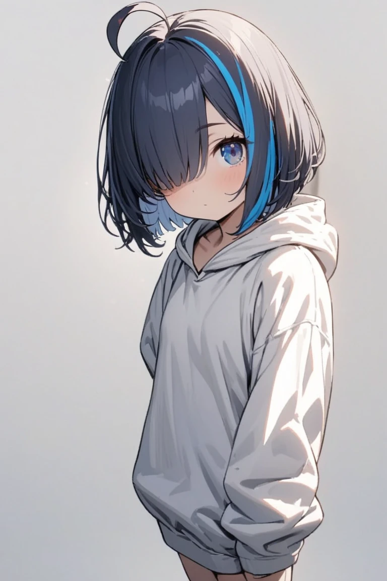 （masterpiece：1.2），Super detailed，solo girl, Hiding one eye, bob cut ...
