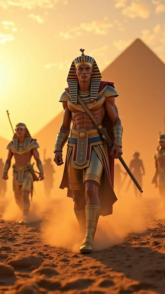 50 different pictures of action scenes in the Pharaonic era in a highly ...