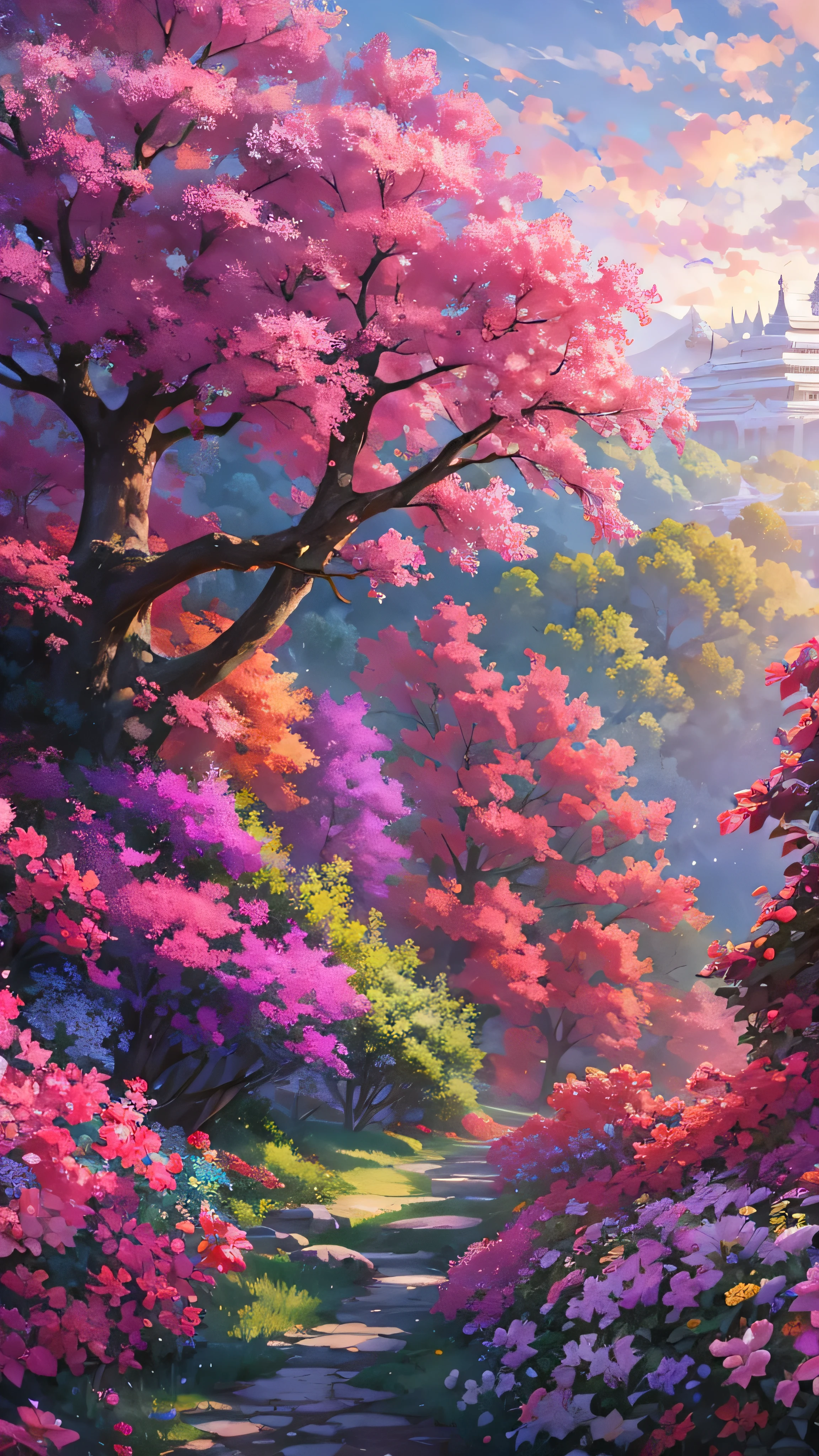 highdefinition images , Seven colored flowers and trees 々、 A mysterious ...
