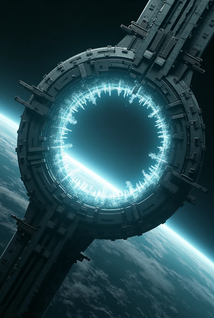 Interdimensional gate in the orbit of a planet, ATTACHED TO A GIGANTIC ...