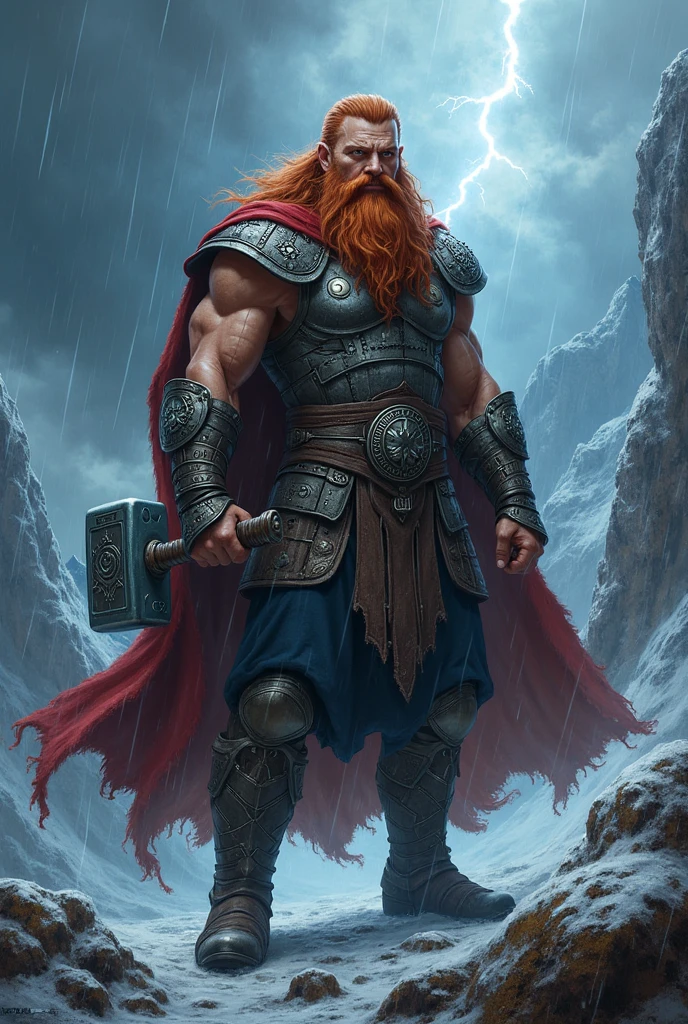 **cena**: A powerful and dramatic painting of Þórr , the god of thunder ...
