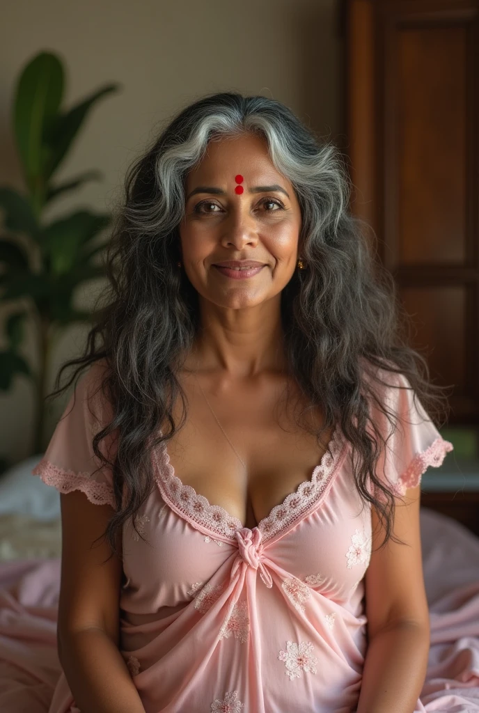 Mature indian South Indian milf as old chubby aunty sleeve less voluptuous woman - SeaArt AI