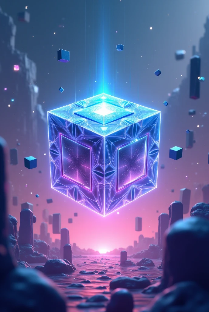 Can you create me a 2560x1440 thumbnail for my game called cube clicker ...
