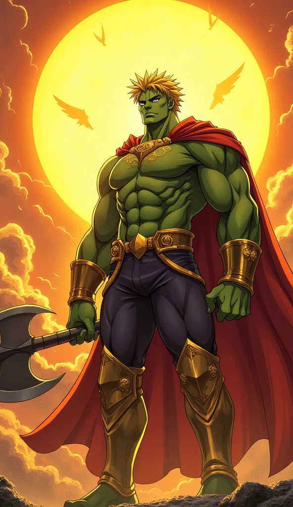 " Create an epic illustration expression in detailed anime style ...