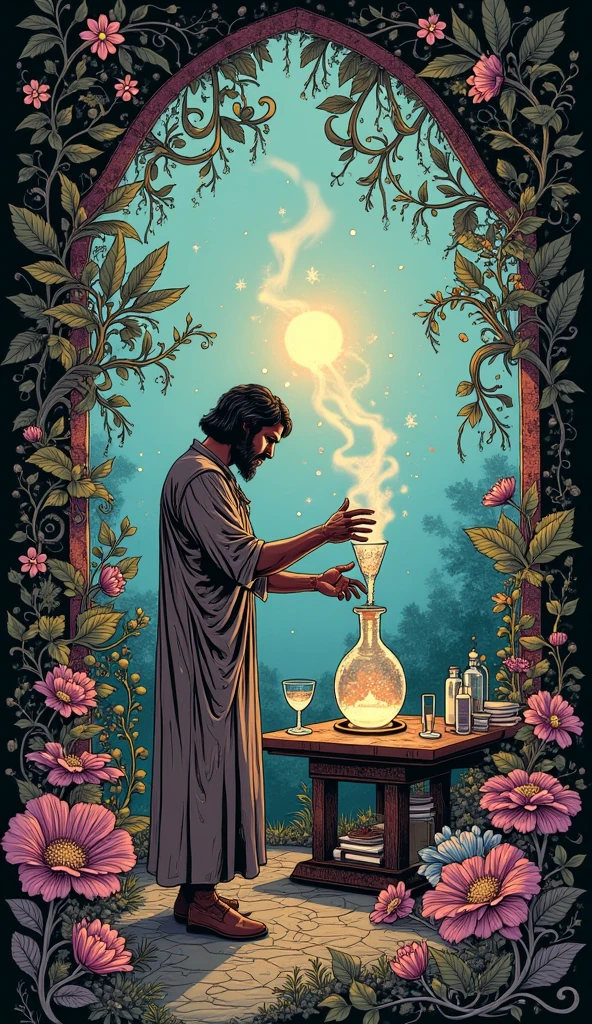 A highly detailed woodcut, engraving style illustration that exudes a ...