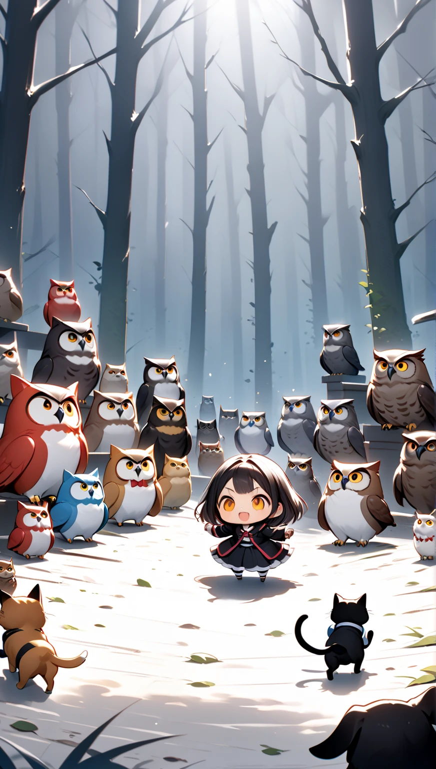 Dog vs cat battle royale, Confronting Dogs vs. Cats、very cute owl ...