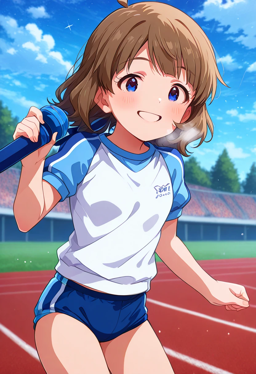 (standing position) facing forward Show the whole body ( school ground ...