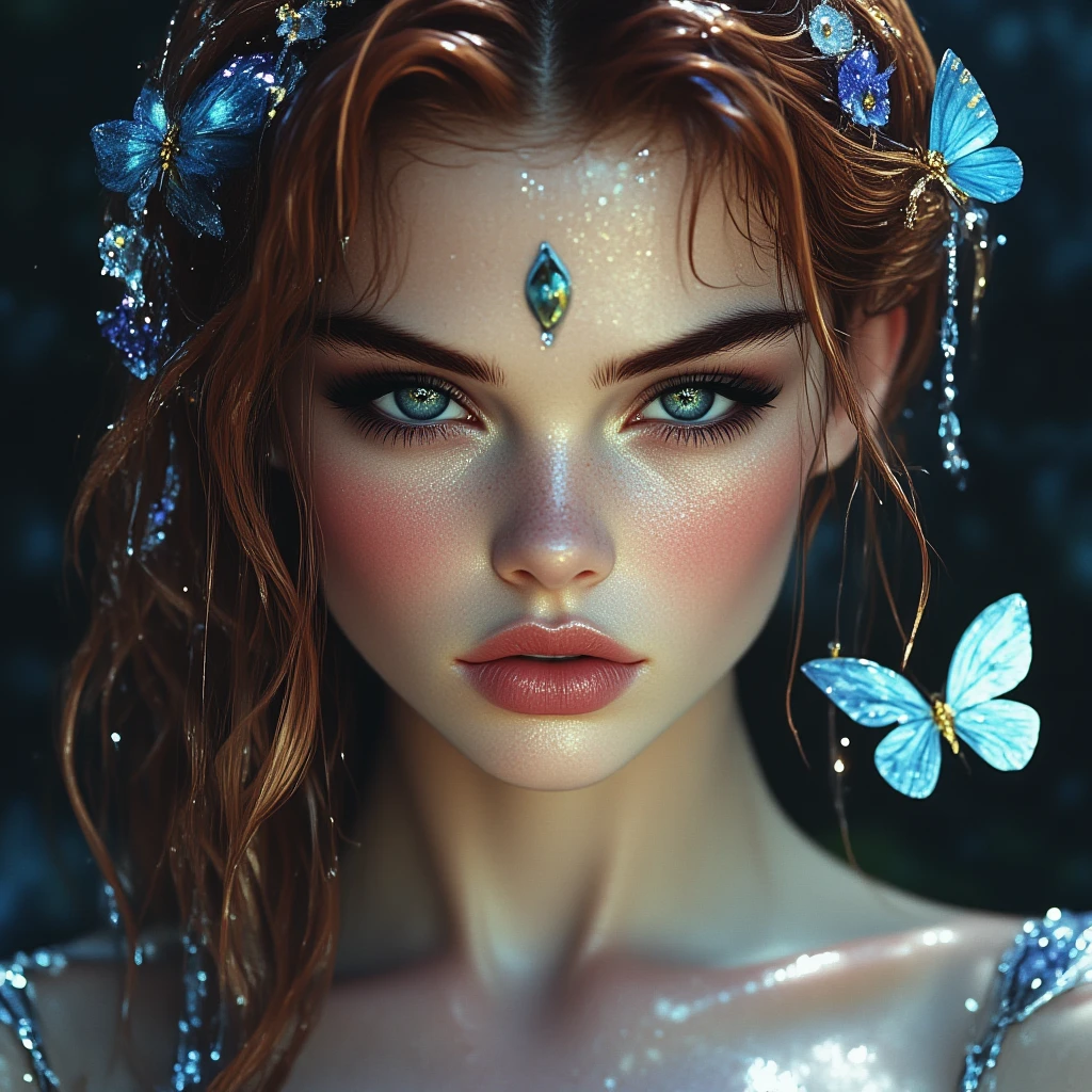 creates an extraordinary fairy-like close-up image of an extremely ...