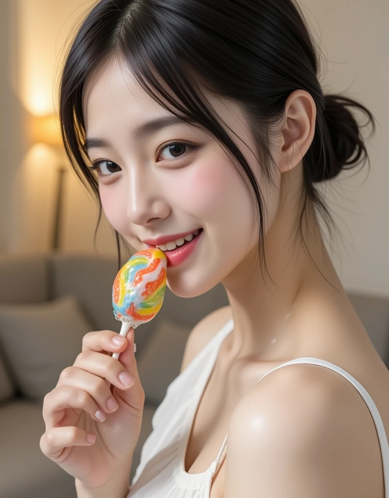 A Super Cute Korean College Girl Is Licking A Big Candy 1 2 Seaart Ai