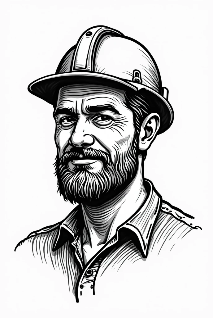 Stereotypical miner portrait logo character, no gender, no age - SeaArt AI
