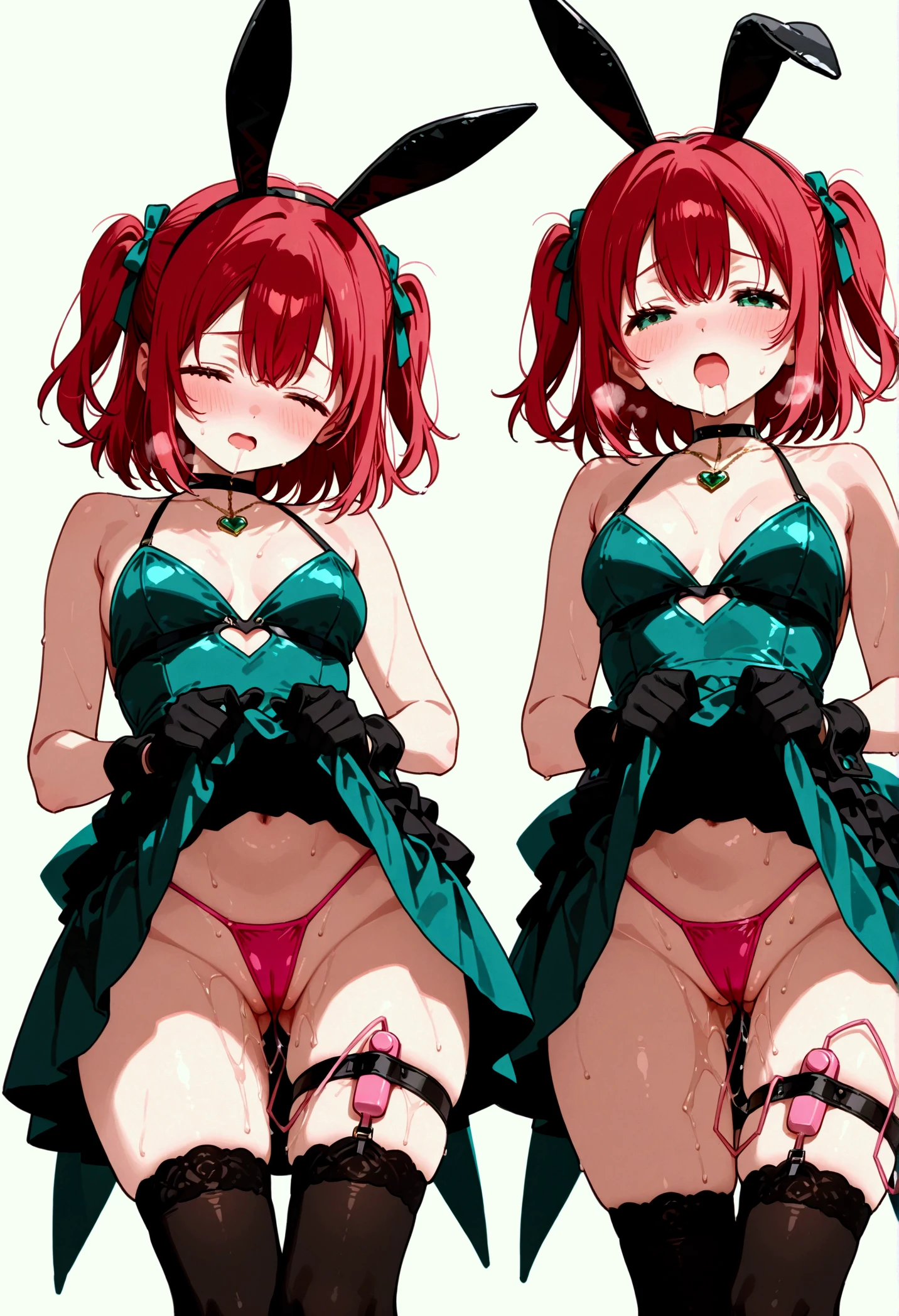 Kurosawa Ruby、 short hair、bangs、( Green Eyes:1.3)、 Red Hair - SeaArt AI