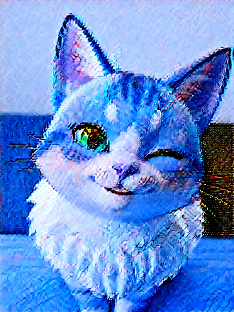 Cute cat, one eye closed, smiling - SeaArt AI