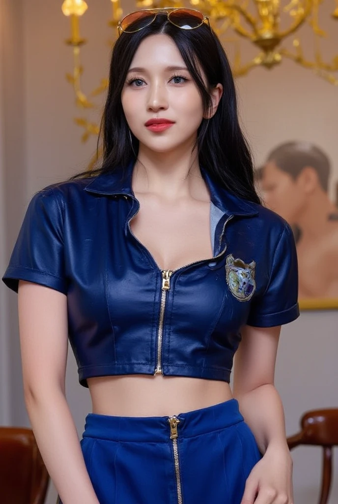 A hyper-realistic portrait of Mina from TWICE dressed as Nico Robin ...