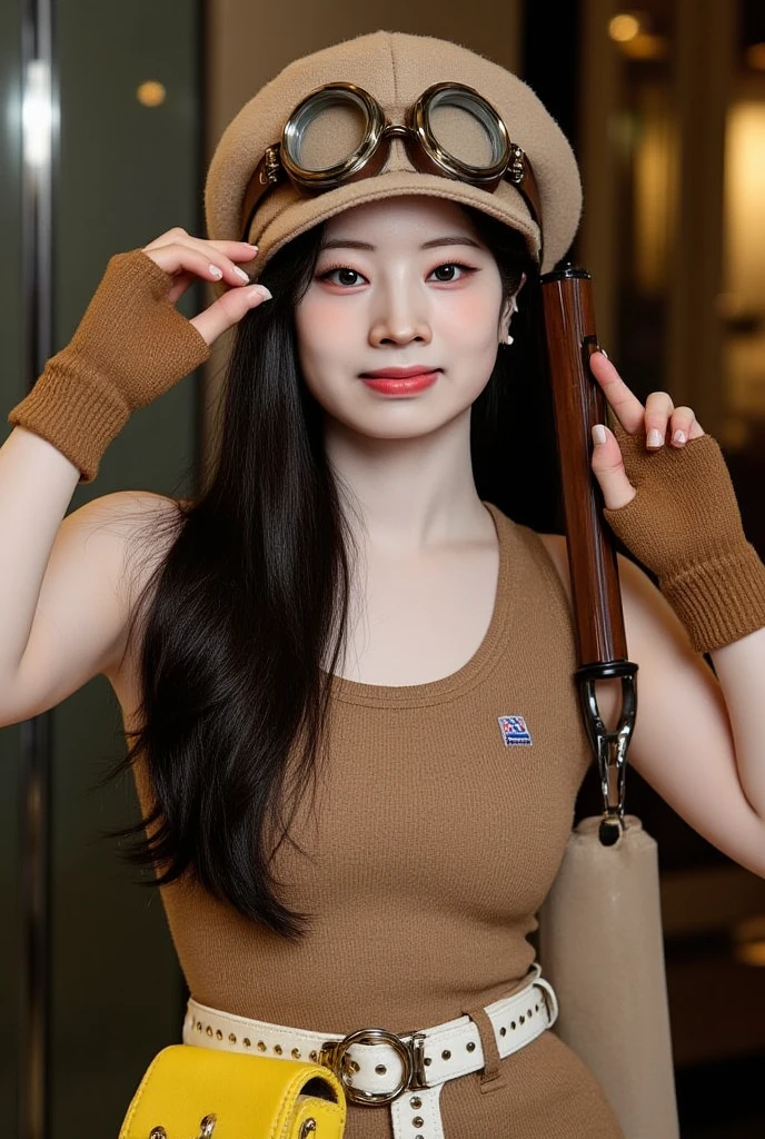 hyper-realistic portrait of Dahyun from TWICE dressed as Usopp from One ...