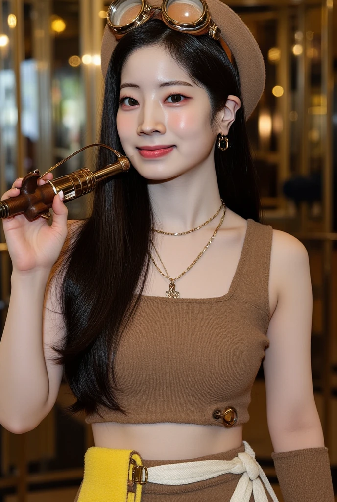 hyper-realistic portrait of Dahyun from TWICE dressed as Usopp from One ...