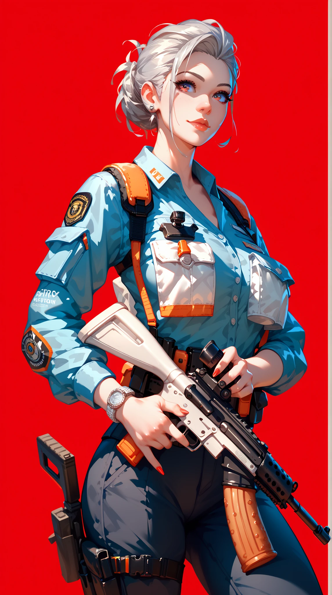 BPRE art of female Operator with silver hair,Operator , Tactical ...