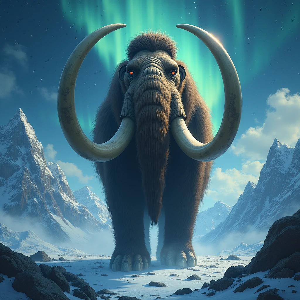 Mammoth, mammoth legendario, work of art, musical album cover - SeaArt AI