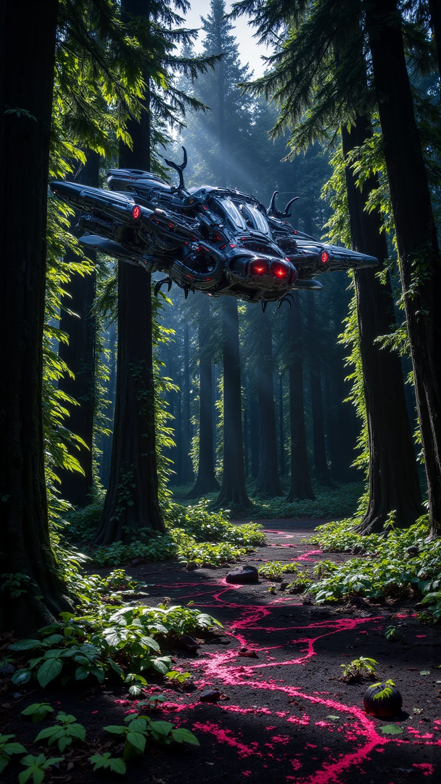 A future space station orbiting a distant planet，When sunlight ...