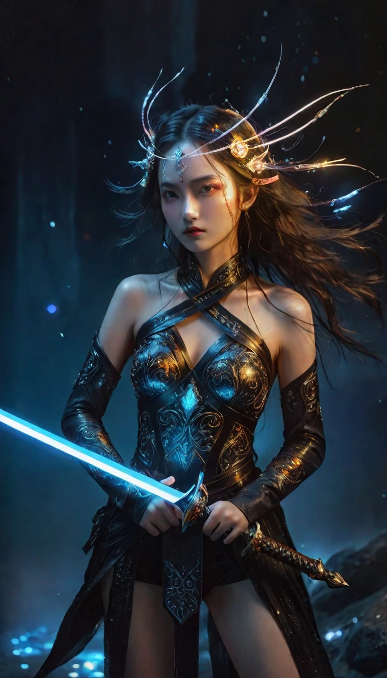 Behance award-winning work ， with a full-body side view ， The scene explodes in - SeaArt AI