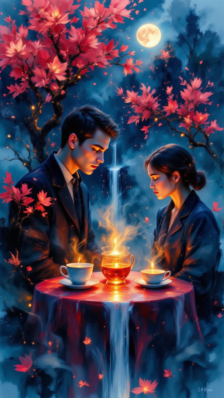 Cinematic Fine Art, Impressionist Painting, Double Exposure, An ...