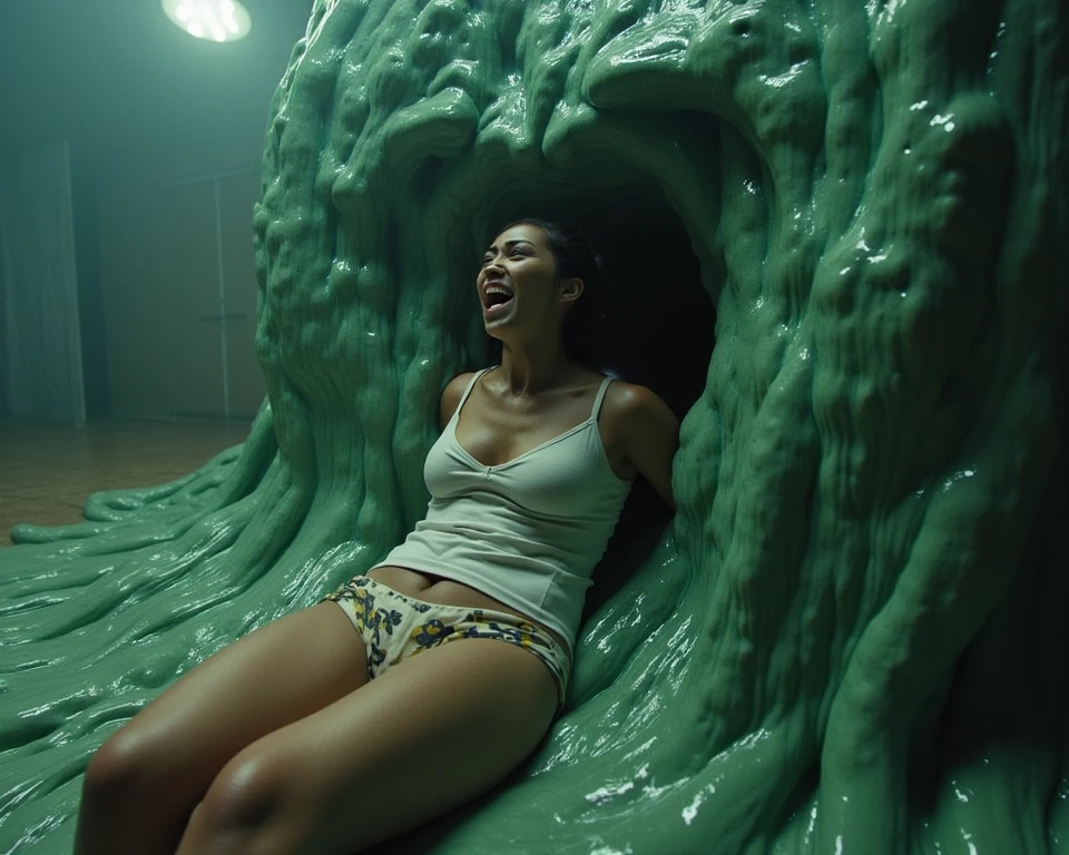 Nami is being eaten by giant slime。 she is screaming in so much pain ...