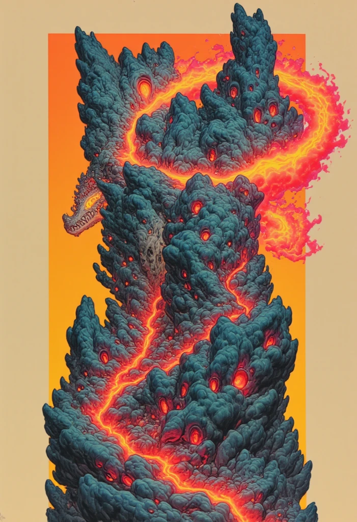 The peak of a towering Highlands mountain, where a dragon's lair emits ...