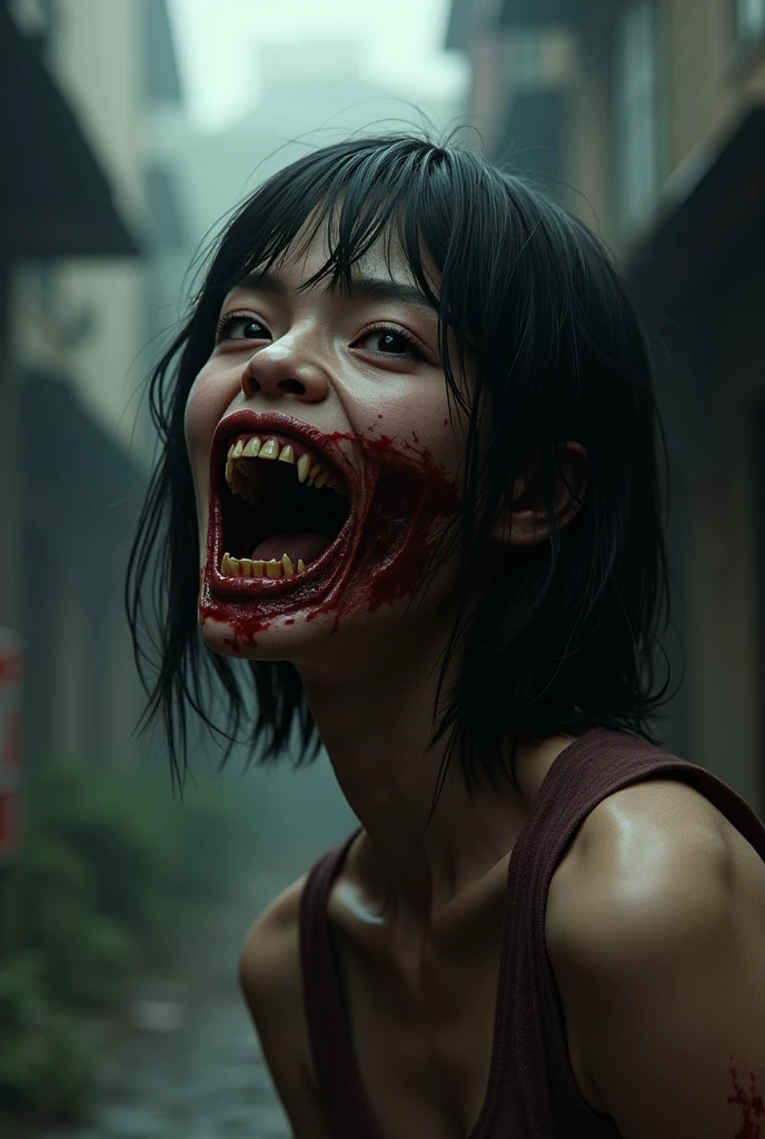 Kuchisake-Onna realistic Japanese zombie - SeaArt AI