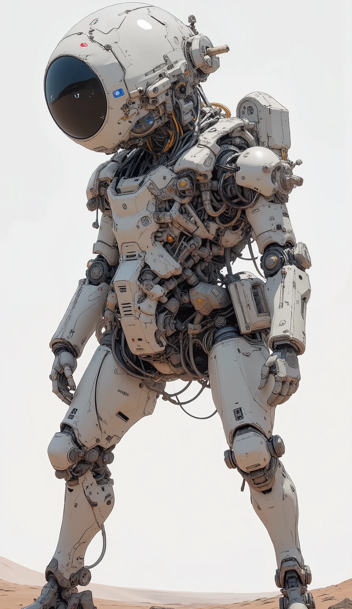 Planetary exploration robot 。It is humanoid has a small dish - SeaArt AI