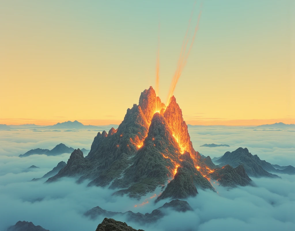 The peak of a towering Highlands mountain, where a dragon's lair emits ...