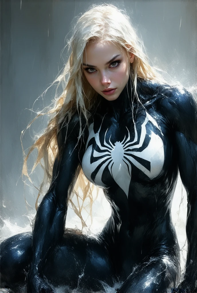 A blonde girl with a muscular physique and brought shoulders - SeaArt AI