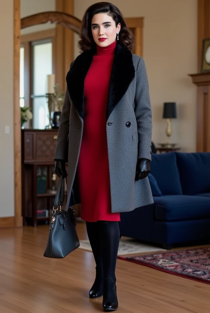 Full body view. pov eye level. Jennifer Connelly. Neck length hair ...