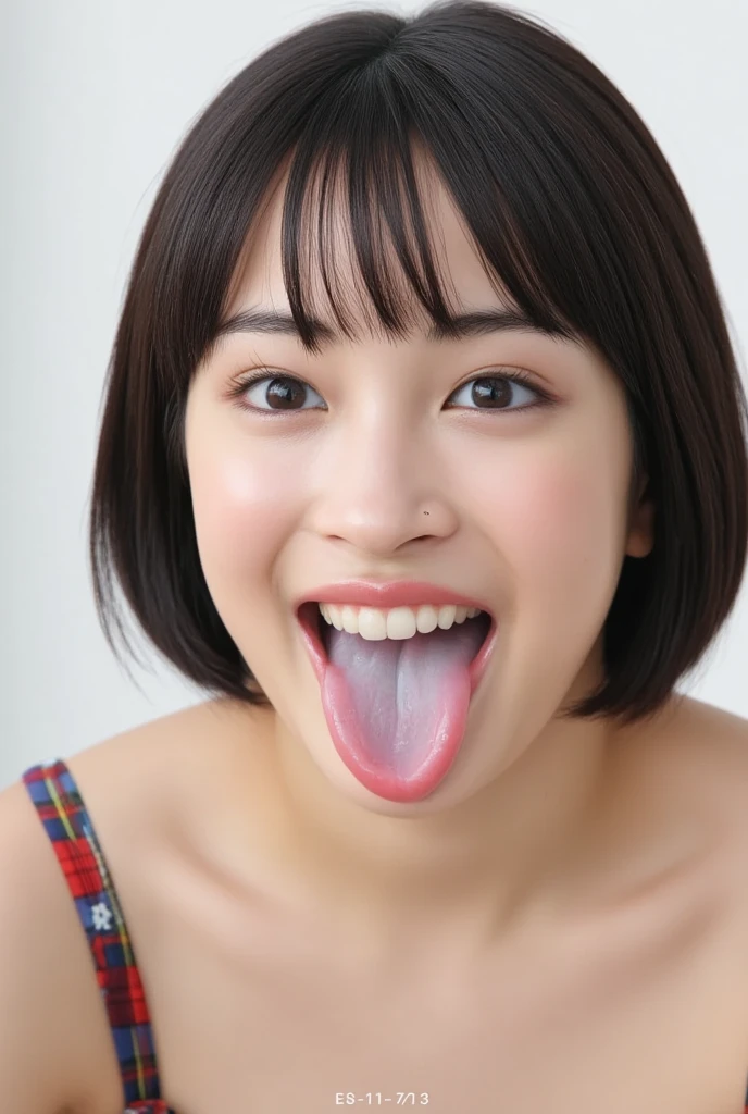 完璧な広瀬すず A tongue full of saliva is just the right length of tongue that doesn - SeaArt AI
