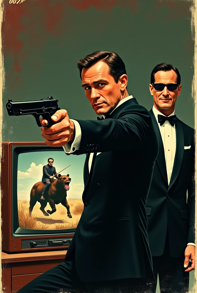 A vintage-style movie poster inspired by classic James Bond films ...