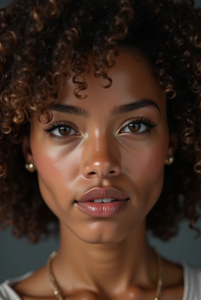 An ultra-realistic, 4K portrait of a 25-year-old Brazilian woman with a ...