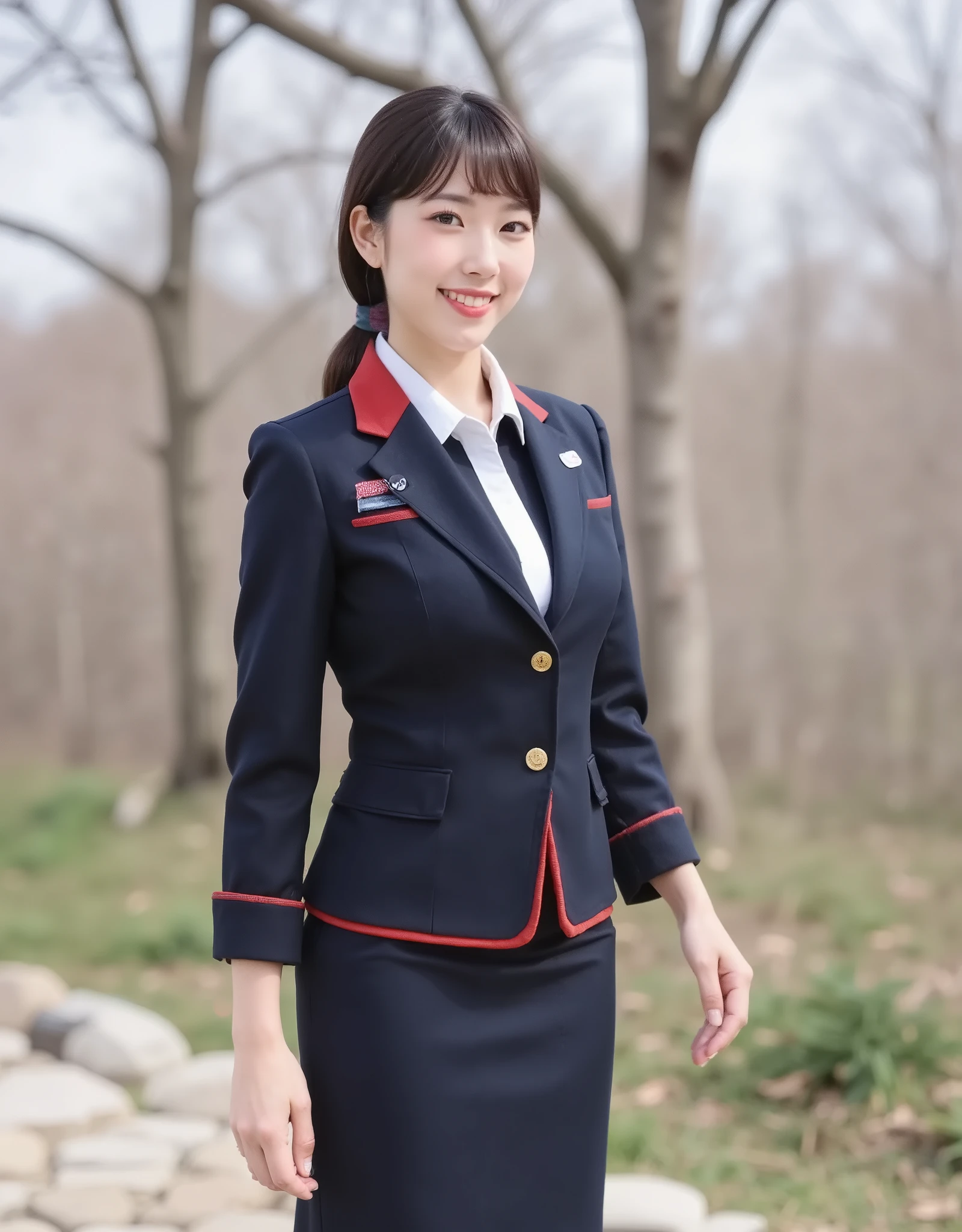 JAL cabin attendant lady, japan airlines, A beautiful, busty flight ...