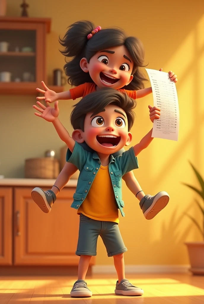 Test Results Celebration:** Aryan coming home with his test paper ...