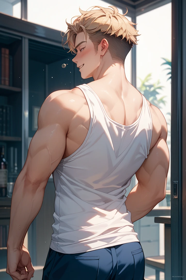 drunk high school boy、 tank top、Intimate Relationships、A boy hugs a boy ...