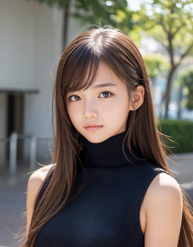 A female middle school student who emphasizes beautiful upper arms with ...