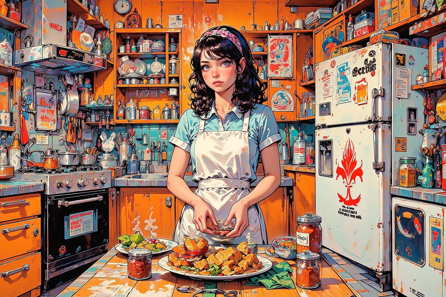 Fairytale Kitchen , Here's Her Secret Cooking Lab ,woman in a simple ...