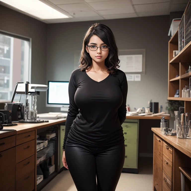 Timid short petite cute chubby raven nyuugao Mexican nerdy emo teen ...