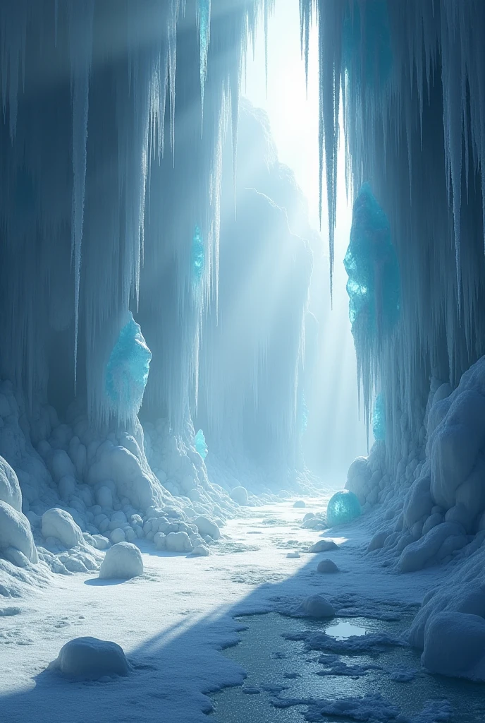Create shadow and ice scenery.