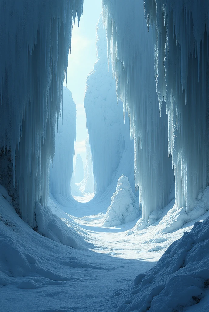 Create shadow and ice scenery.