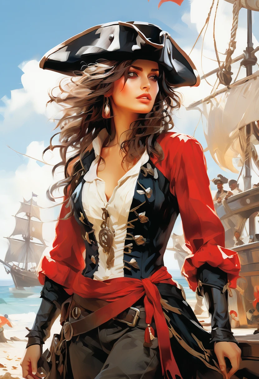 Willem Haenraets style full body (dynamik8K arafed woman in a red ...