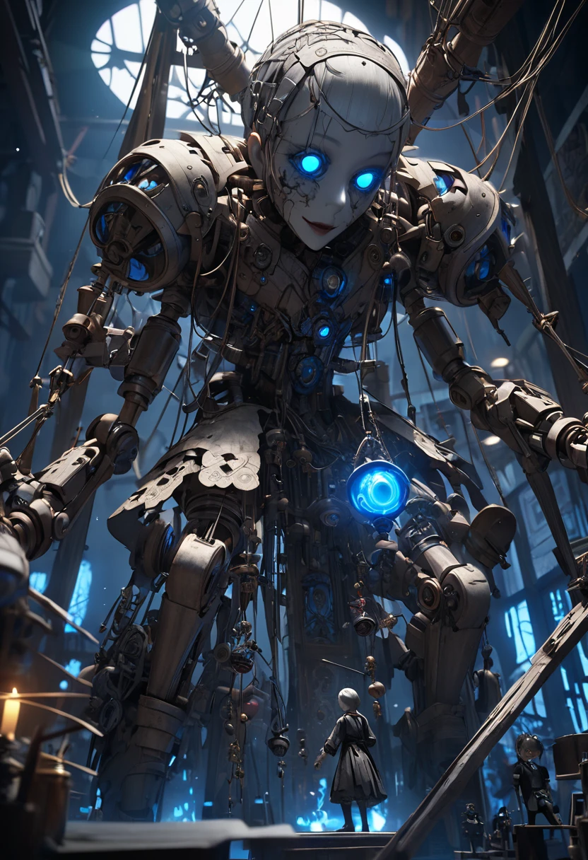 Imperfect karakuri doll, Create an eerie and captivating dark fantasy ...