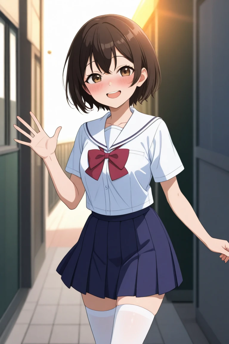 Girl, short hair, hair color hex code #E1B995, beautiful brown eyes ...