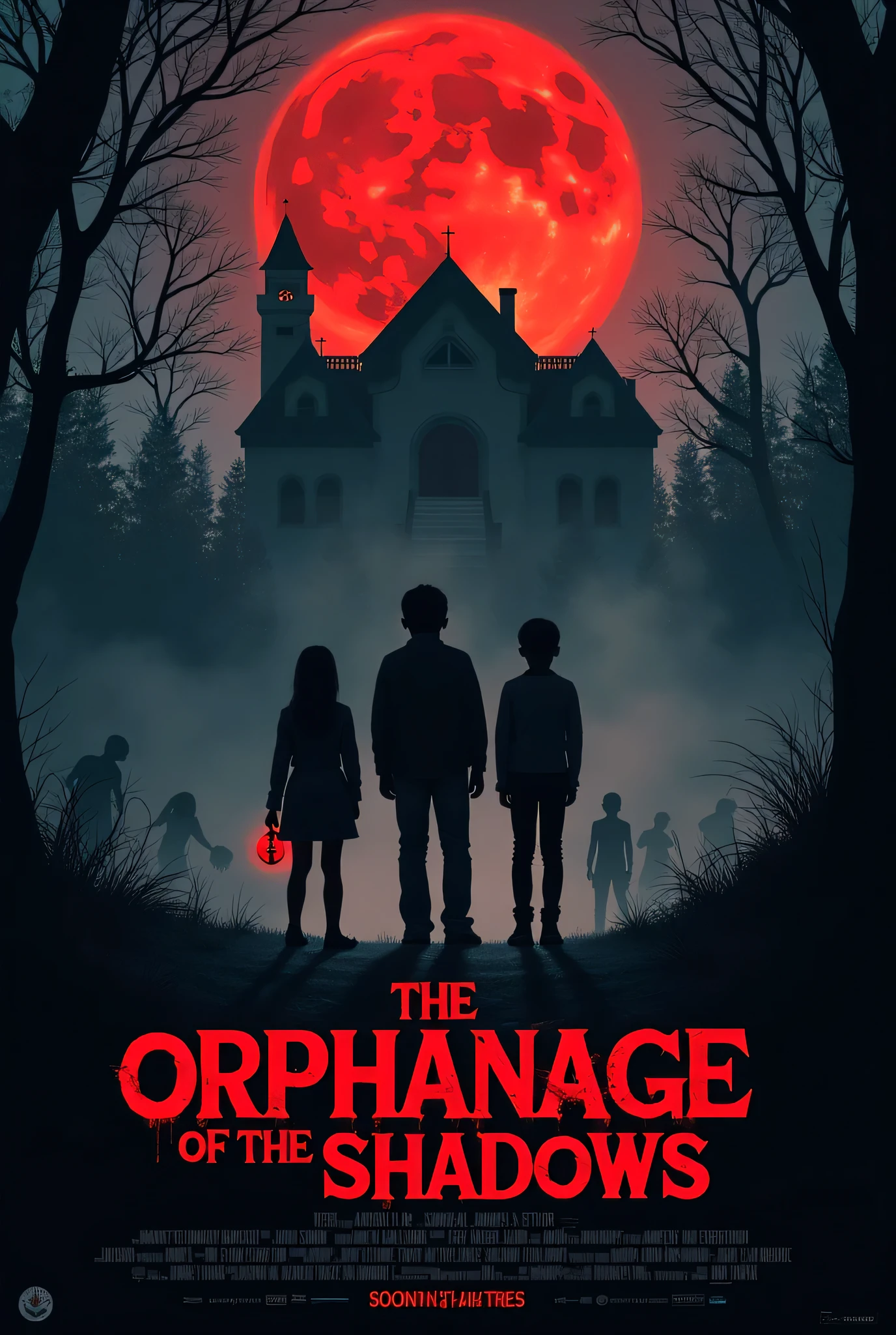 A poster for the orphanageage of the shadows - SeaArt AI