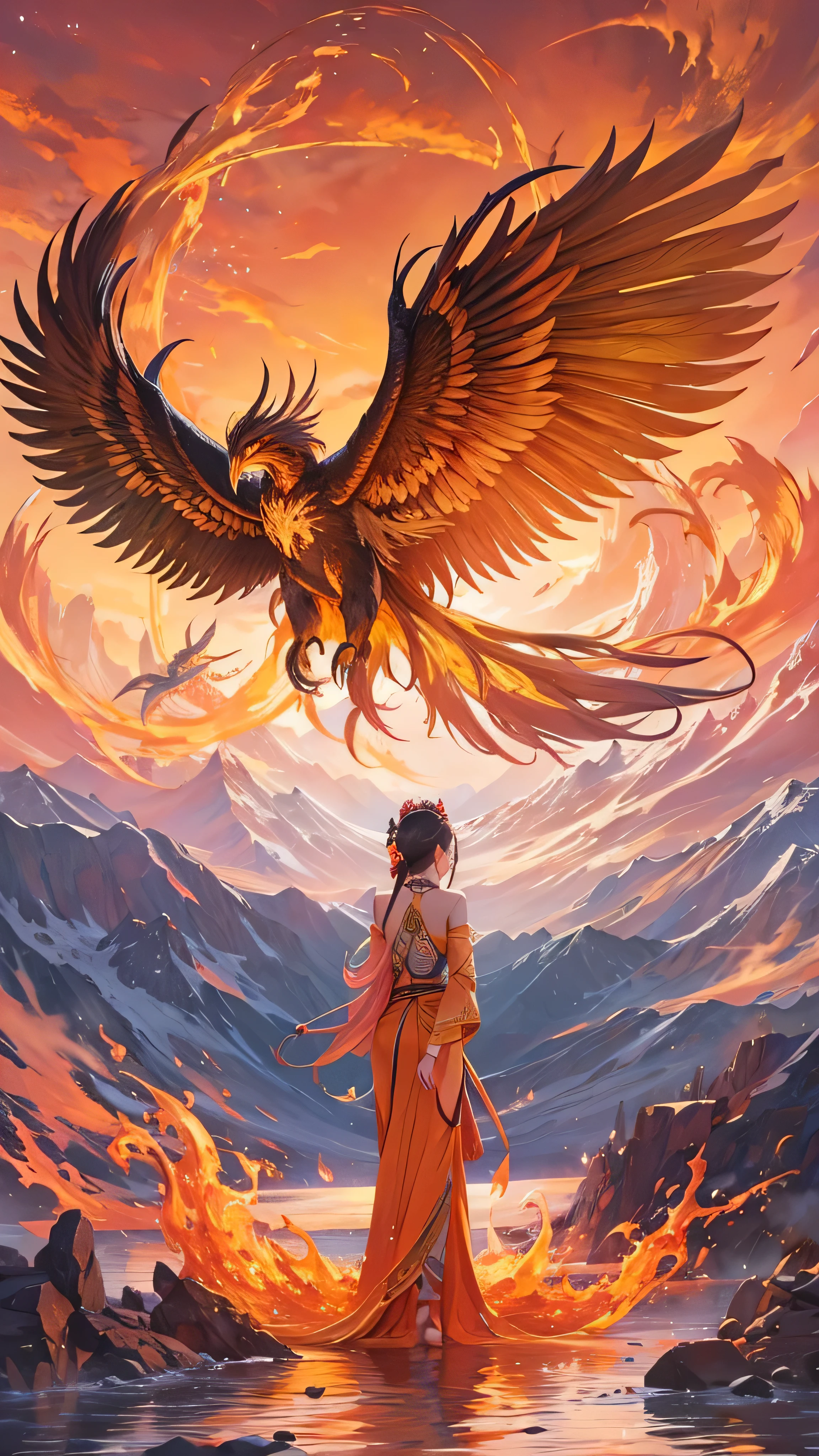 Phoenix and priestess