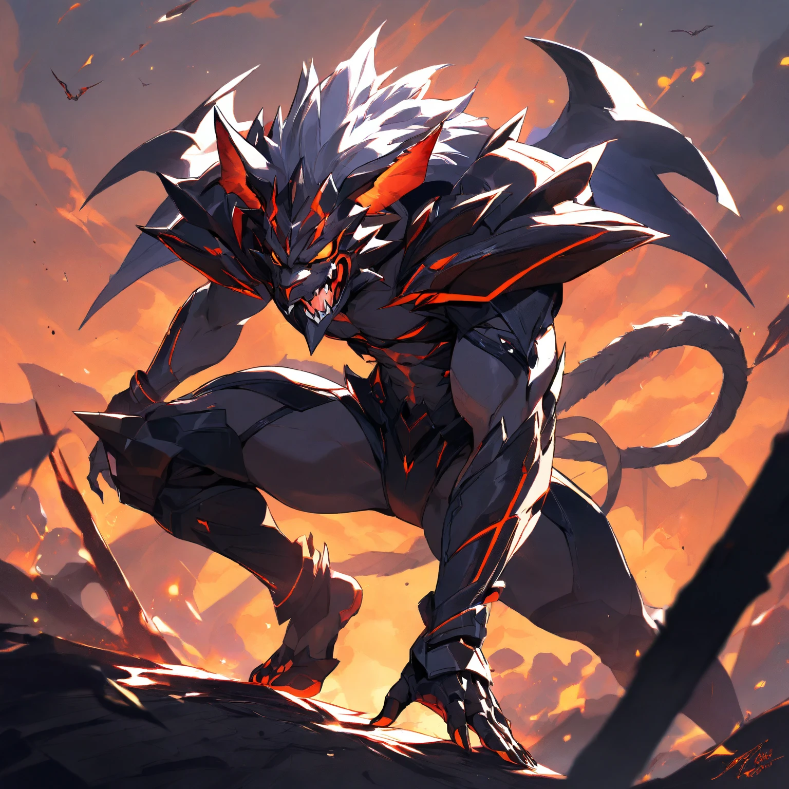 high resolution, Demonic rat - SeaArt AI