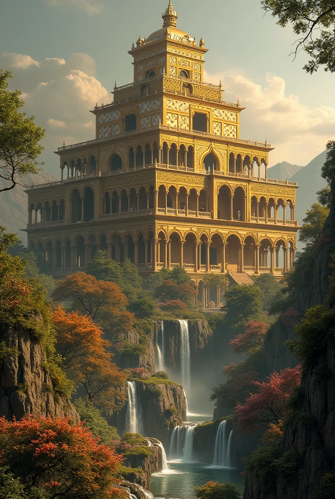 was 9 storeys in primitive times and narrowed upwards like a mountain ...