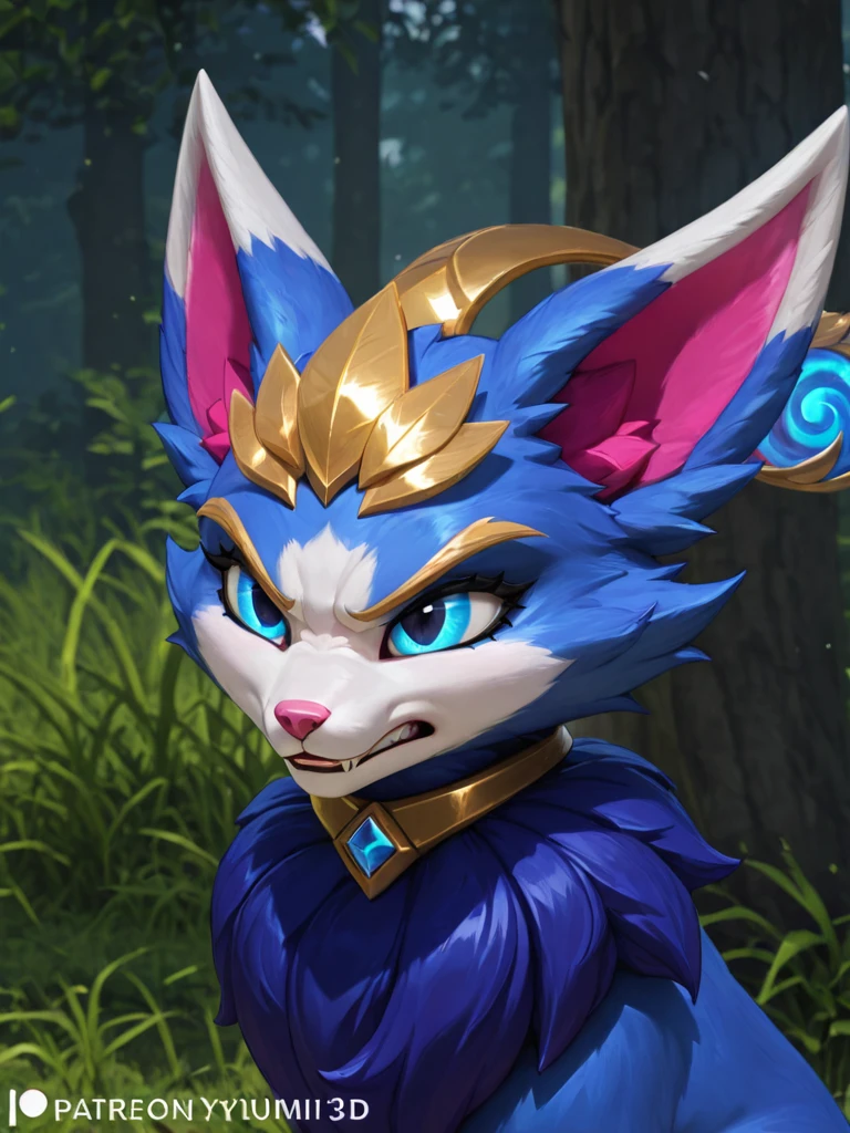 League of legends Yuumi Angry Face 3D - SeaArt AI